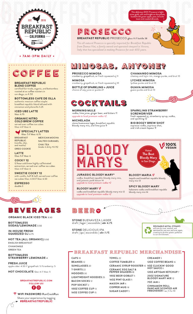 Los Angeles Menu – Breakfast Republic